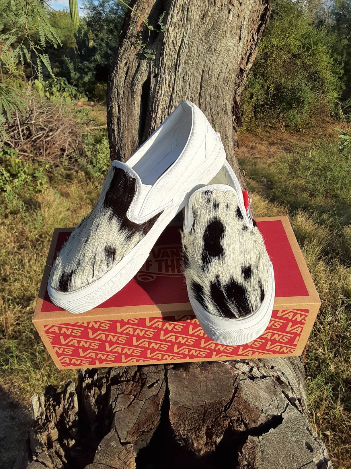 OOAK Custom, White & Black Hair-on Hide, Handcrafted, Hand Stitched ...