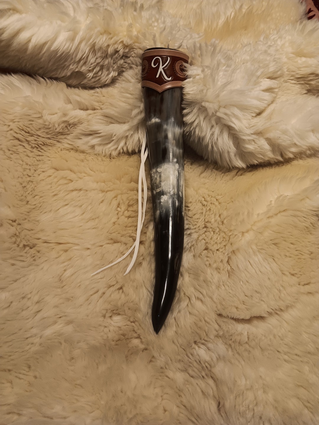 Steer Horn Western Rustic Viking Wedding Custom Tooled Leather Bouquet ...