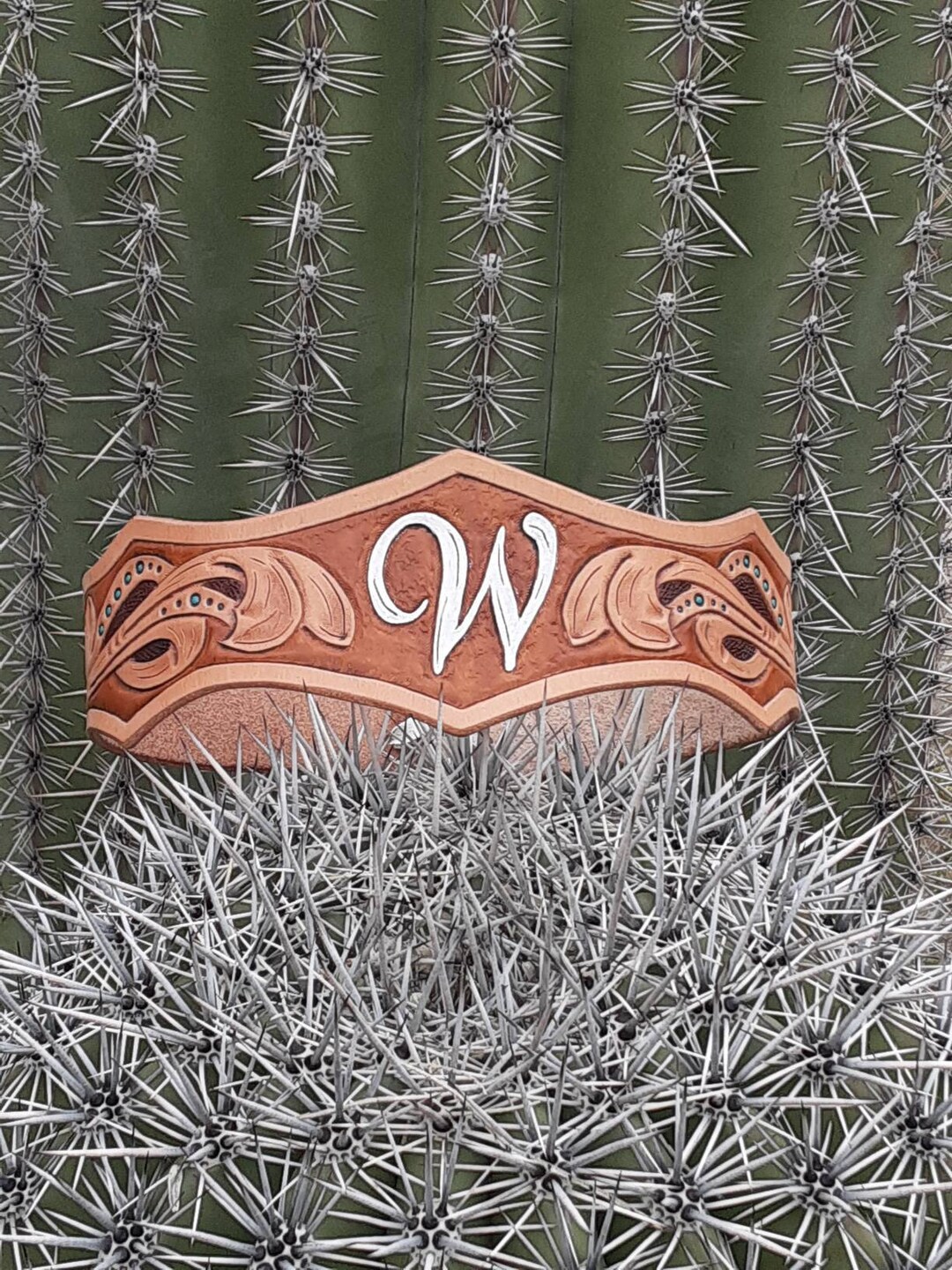 Western Rustic Wedding Custom Tooled Pointed Leather Garter, Hand ...