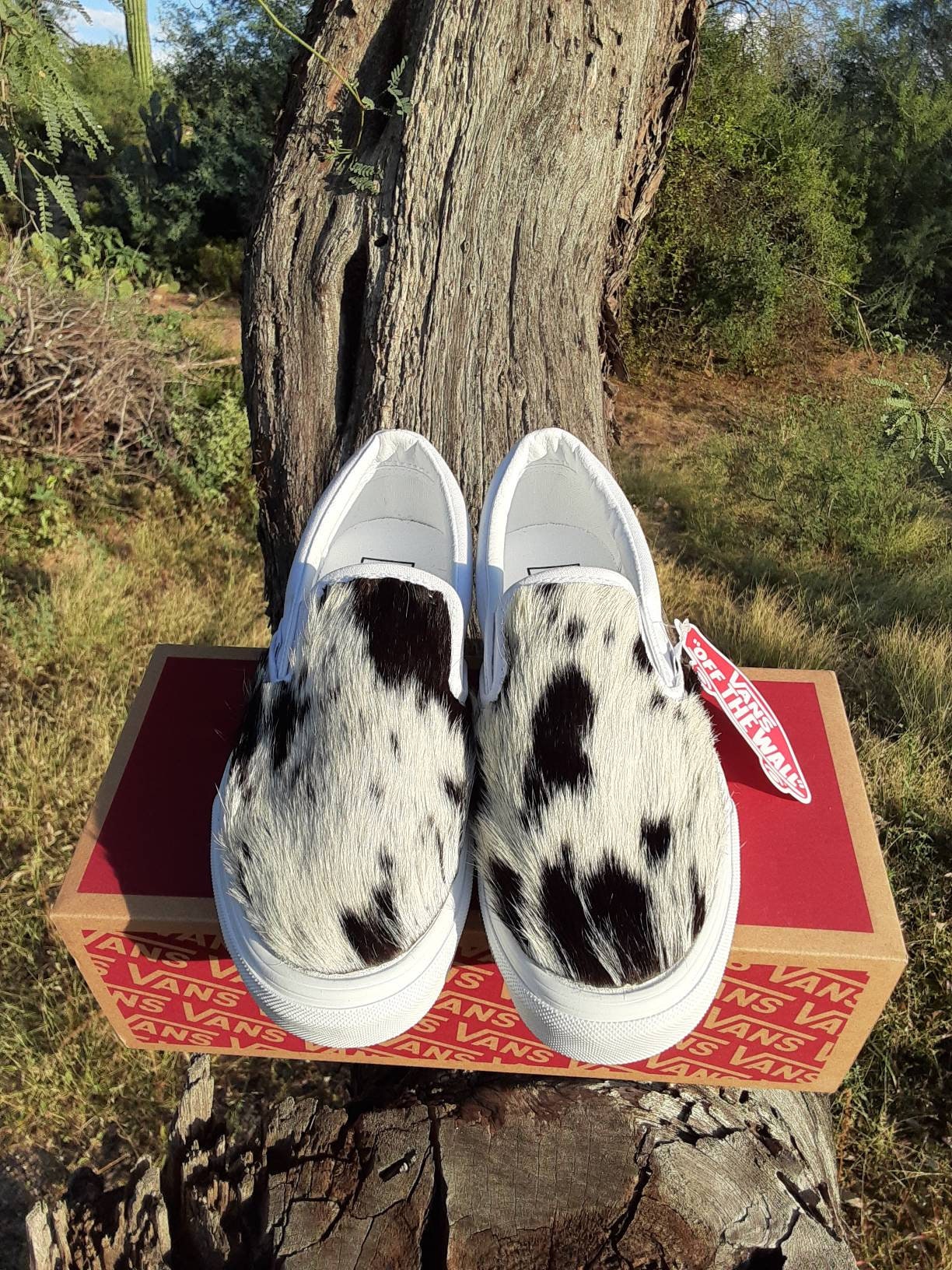 OOAK Custom, White & Black Hair-on Hide, Handcrafted, Hand Stitched ...