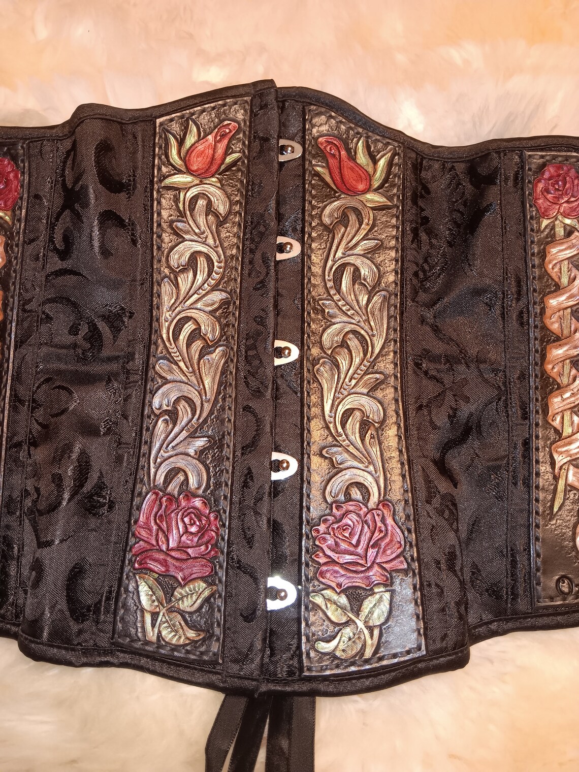Custom Underbust Corset Tooled Leather Panels, SASS, CAS - Etsy