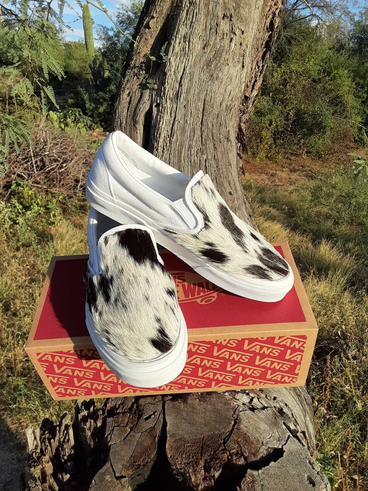 OOAK Custom, White & Black Hair-on Hide, Handcrafted, Hand Stitched ...