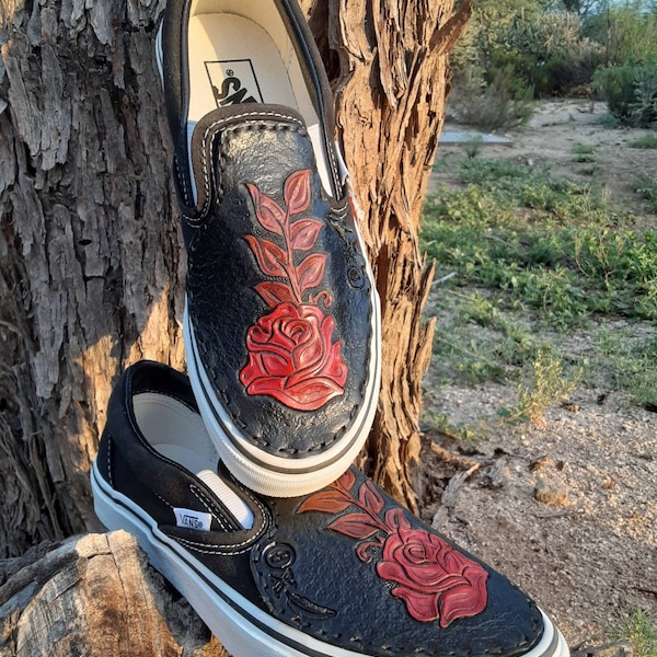 Tooled Leather Shoes - Etsy