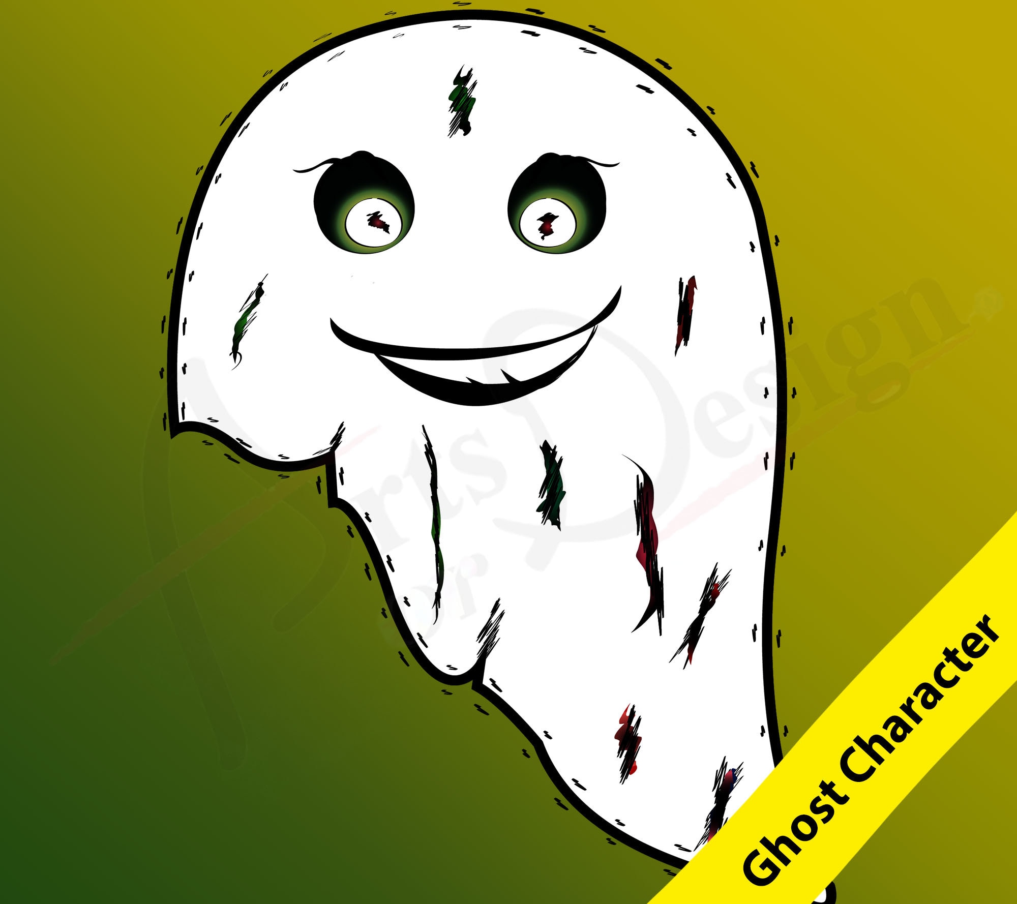 Smiling Ghost SVG, Cute Ghost Character, Happy Ghost SVG, Cute Ghost ...