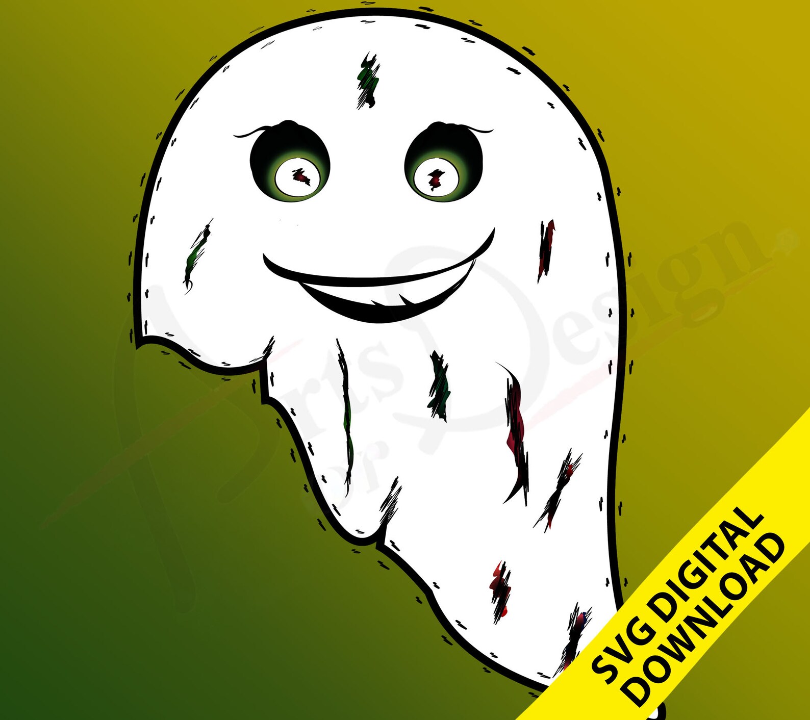 Smiling Ghost SVG, Cute Ghost Character, Happy Ghost SVG, Cute Ghost ...
