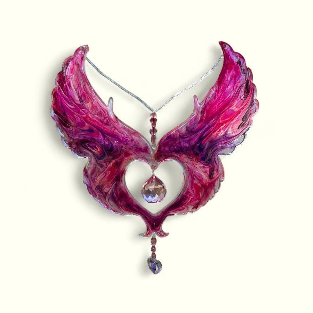 Suncatcher Wings for Angel Lover Gift for Butterfly Lover Gift Pink ...