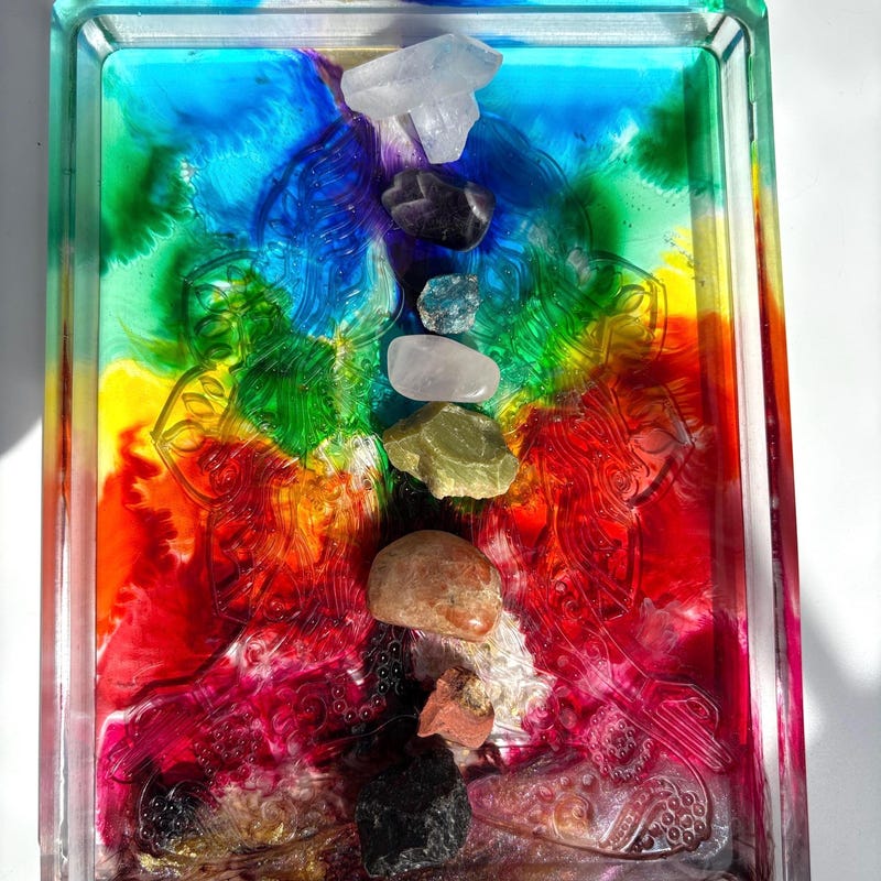 Rainbow Crystal Mat - Etsy