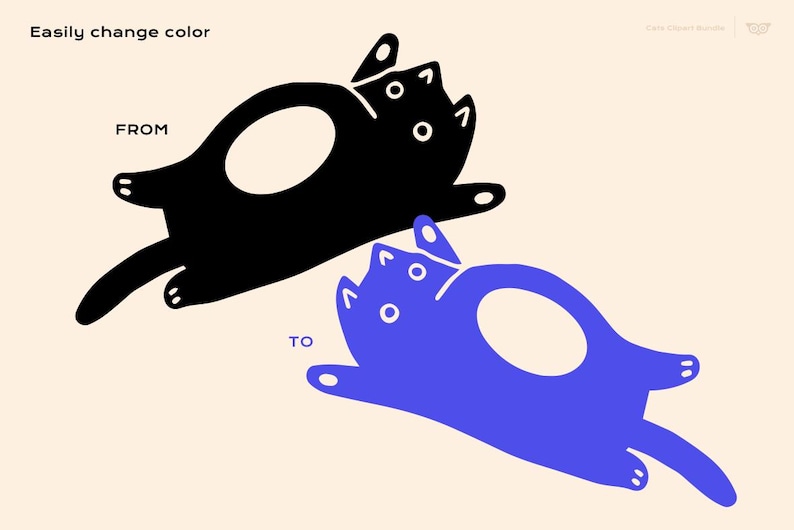 Cats Clipart Bundle, Vector Kittens, Handrawn Cat PNG and SVG Files ...