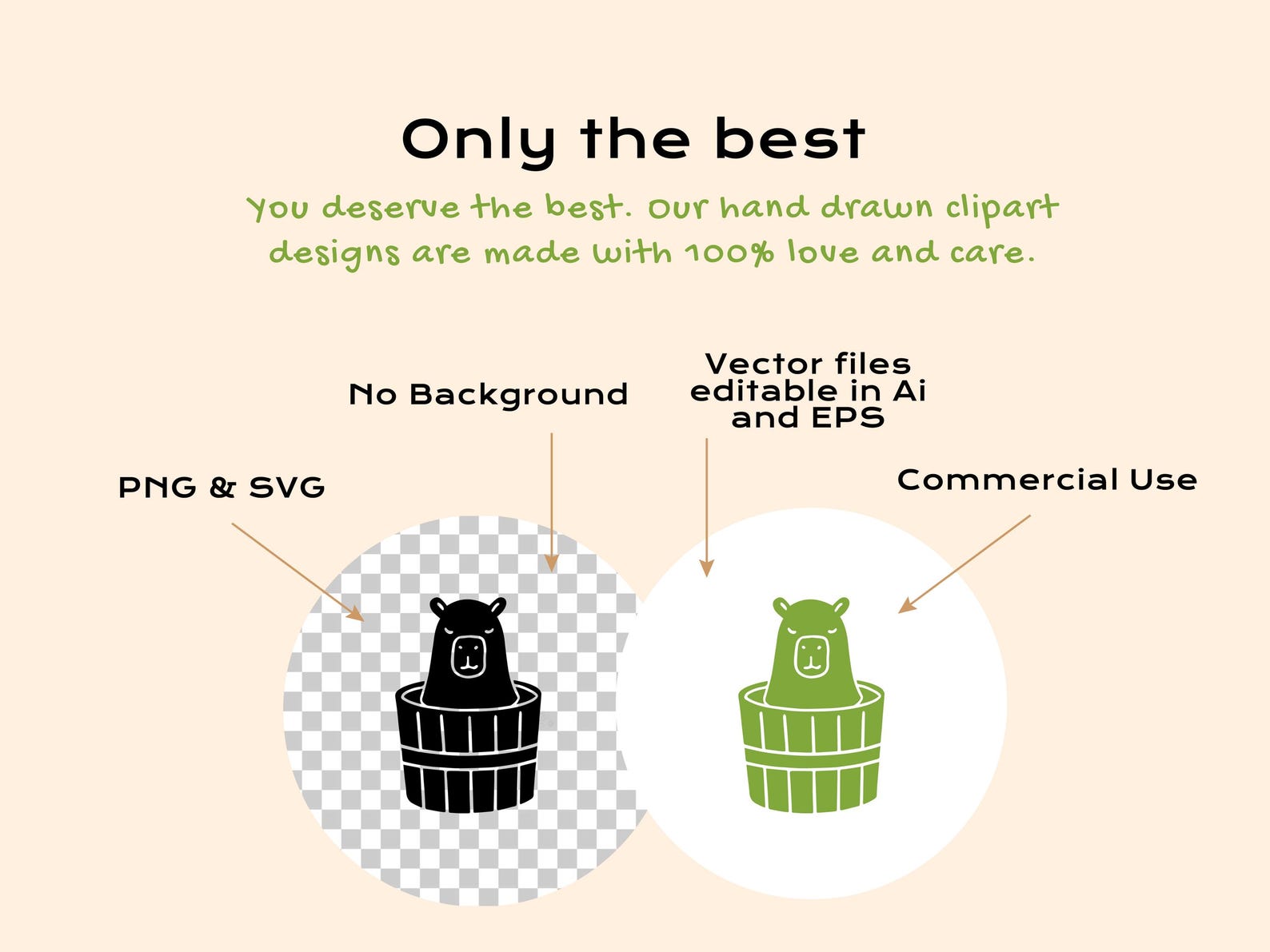 Cute Capybara Linocut Clipart, Adorable Animal Linocut Illustrations ...