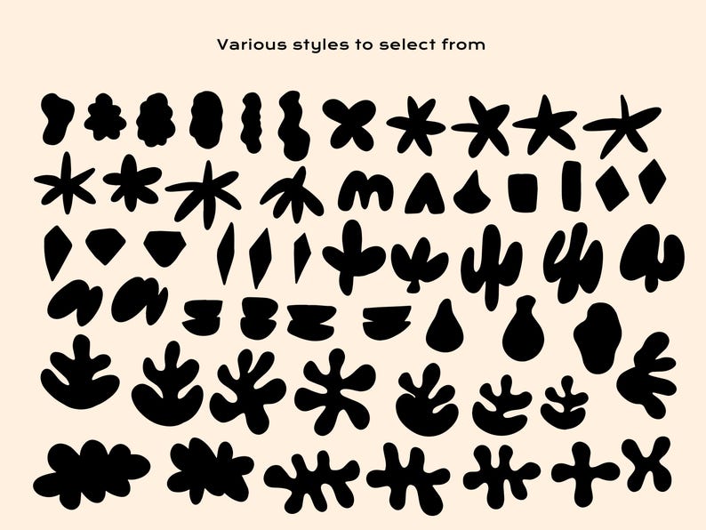Ultimate Shapes Clipart Bundle, Handrawn Abstract Shape, SVG Clipart ...