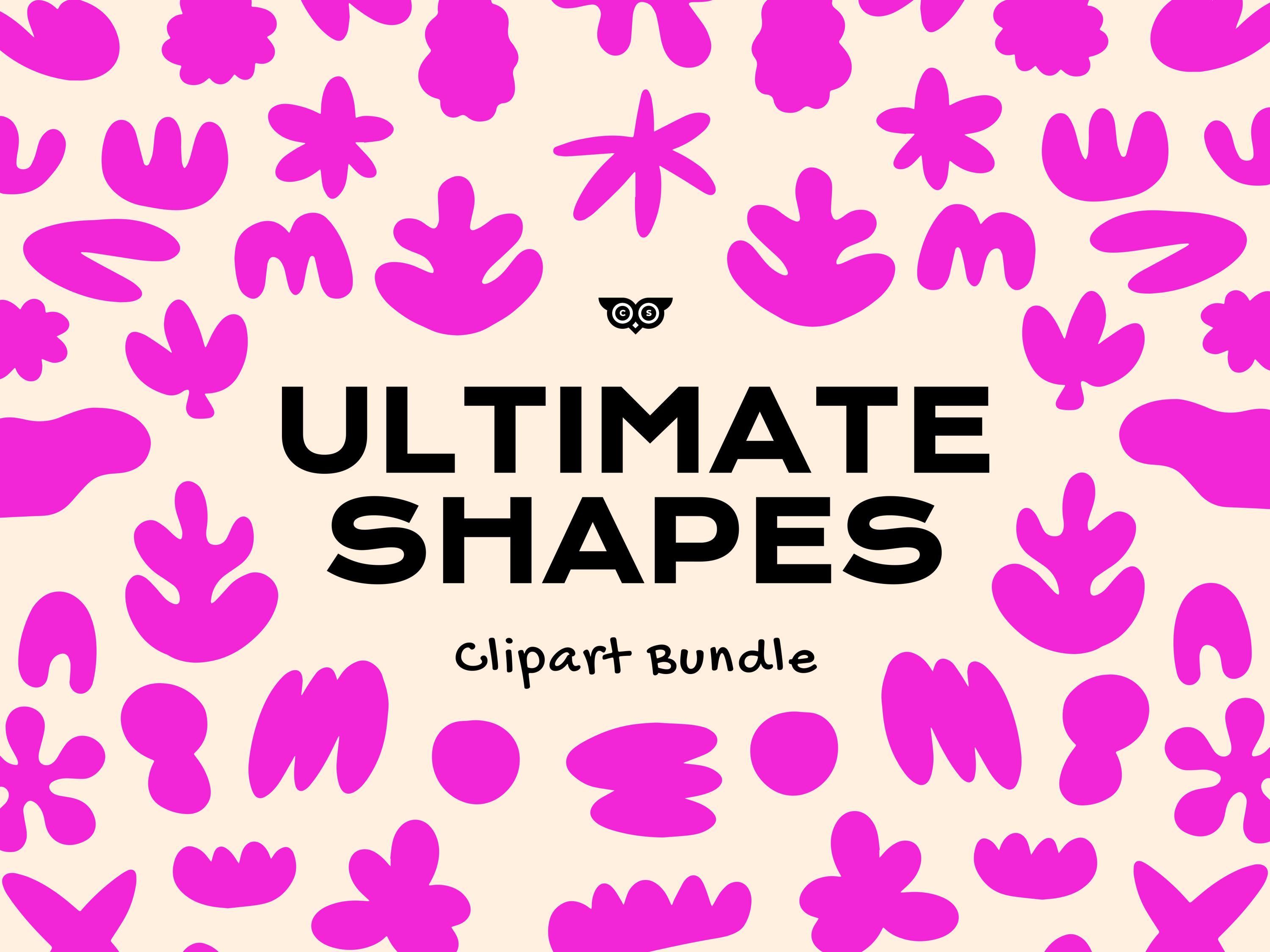 Ultimate Shapes Clipart Bundle, Handrawn Abstract Shape, SVG Clipart ...
