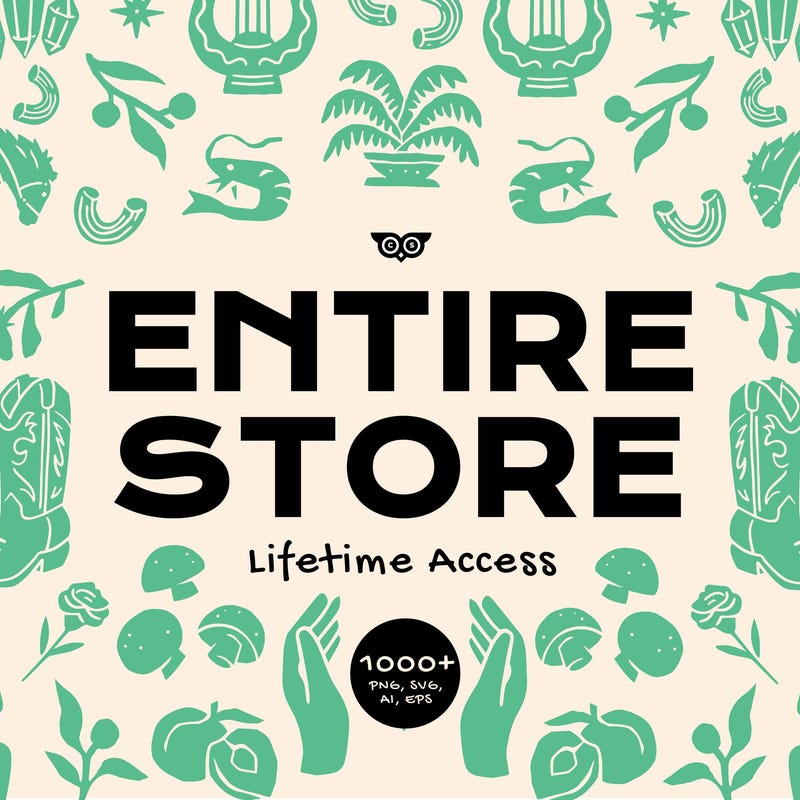 Linocut Animals Vector - Etsy UK