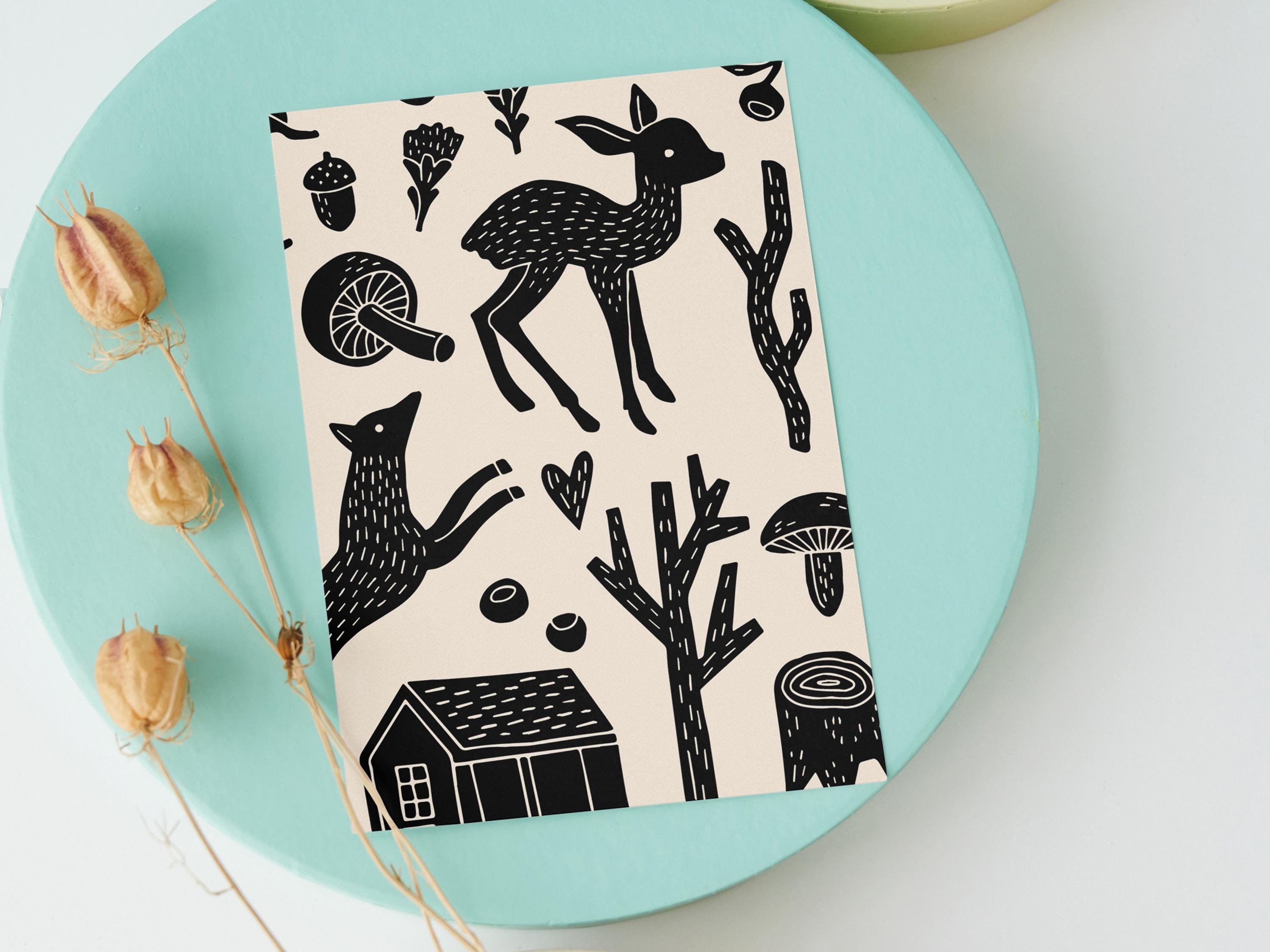 Woodland Animals Clipart Bundle, Animal SVG Files, Canva Bear PNG ...