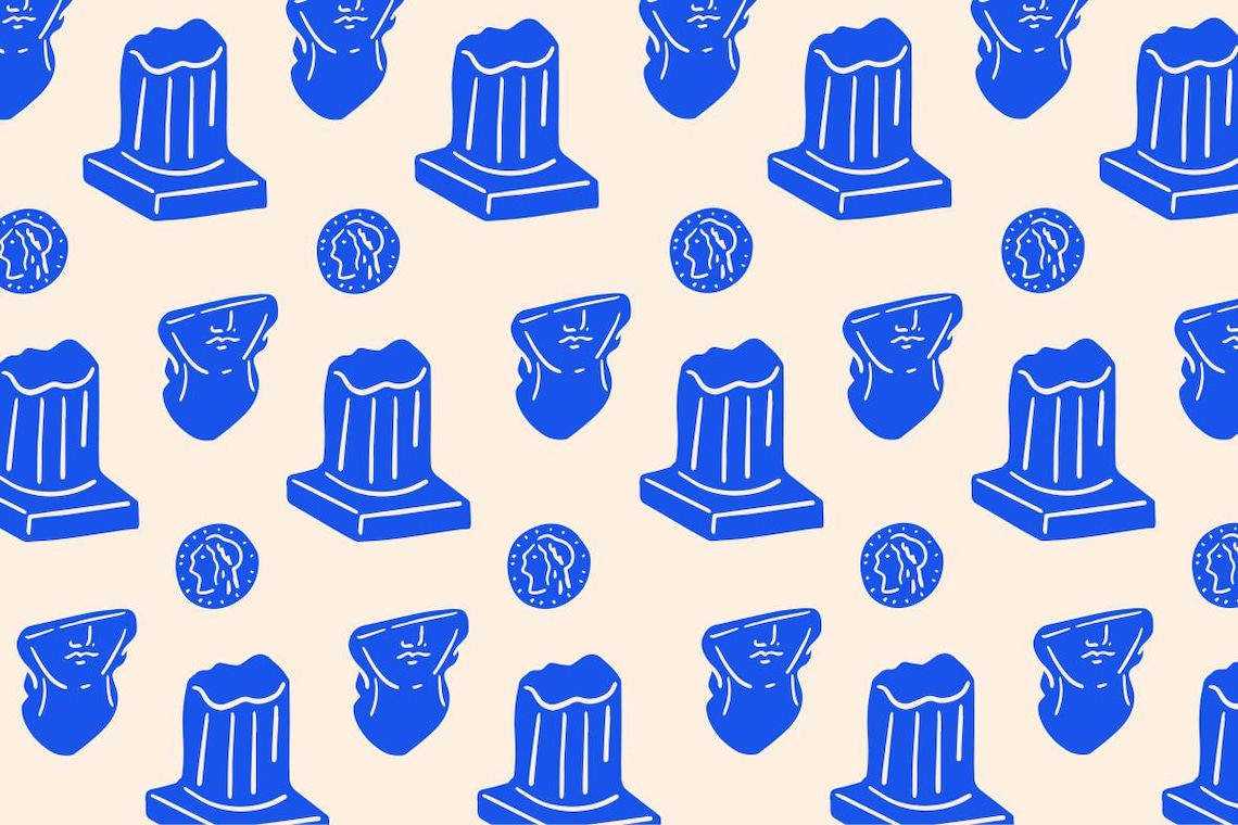 Ancient Greece Clipart Bundle, Linocut Vector Set, Handrawn Greek Art ...