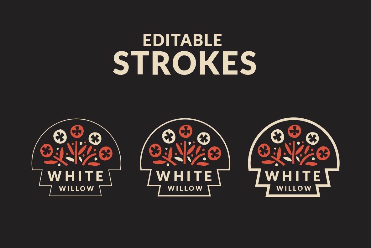 Premade Badge Design, Instant Download Simple Badge, Text Badge ...