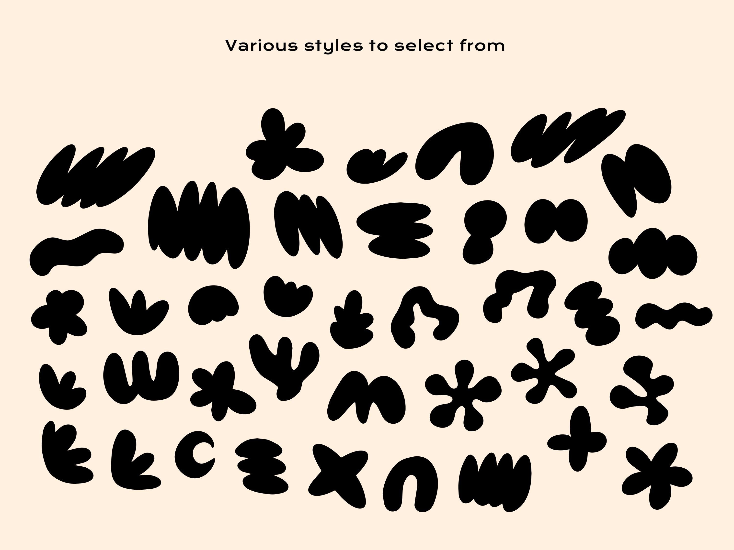 Ultimate Shapes Clipart Bundle, Handrawn Abstract Shape, SVG Clipart ...