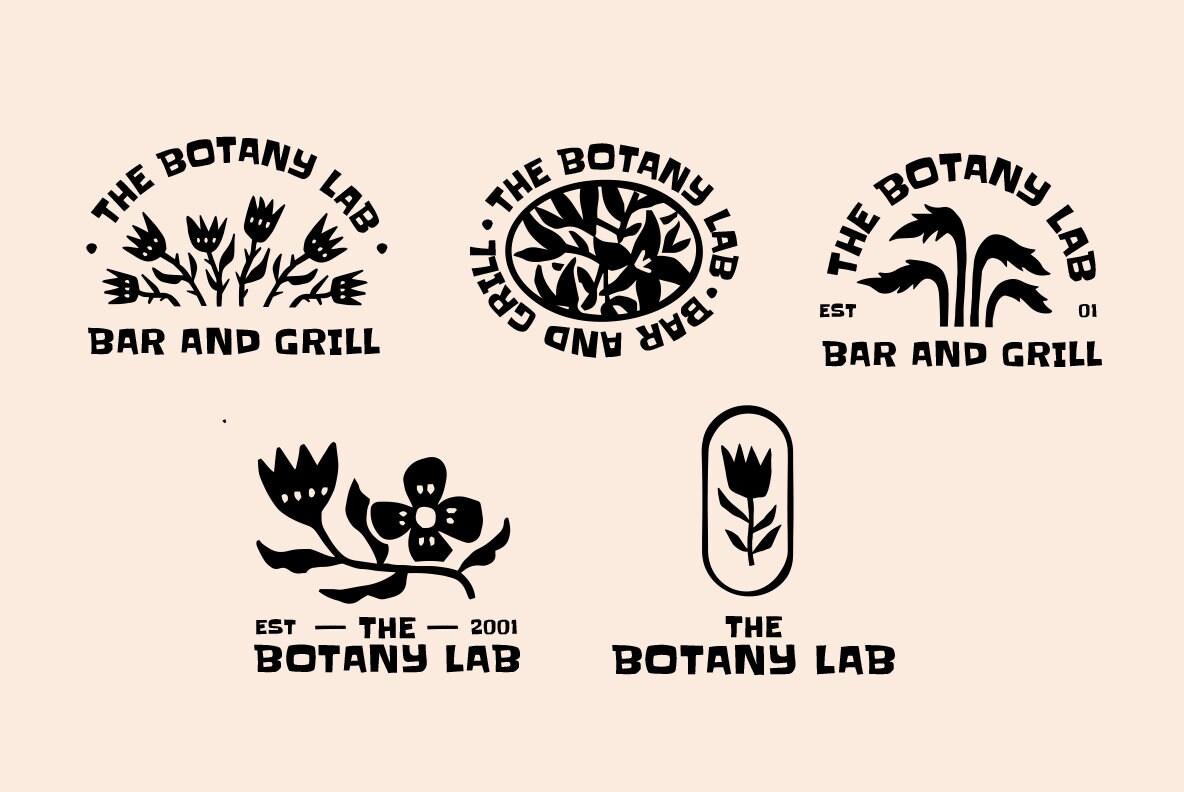 The Botany Lab | Instant Download | Simple Vector | Floral Monogram ...