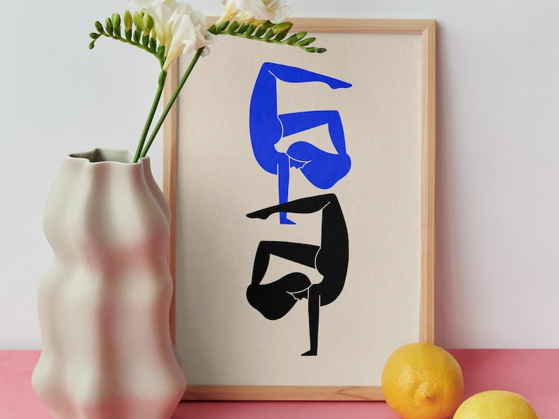 Linocut Women Silhouette Bundle, Women Logo Pattern, Yoga Positions ...