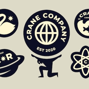 Badge Builder Bundle 1 | Instant Download | Simple Vector | Text ...