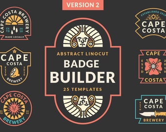 Premade Badge Design, Instant Download Simple Badge, Text Badge ...