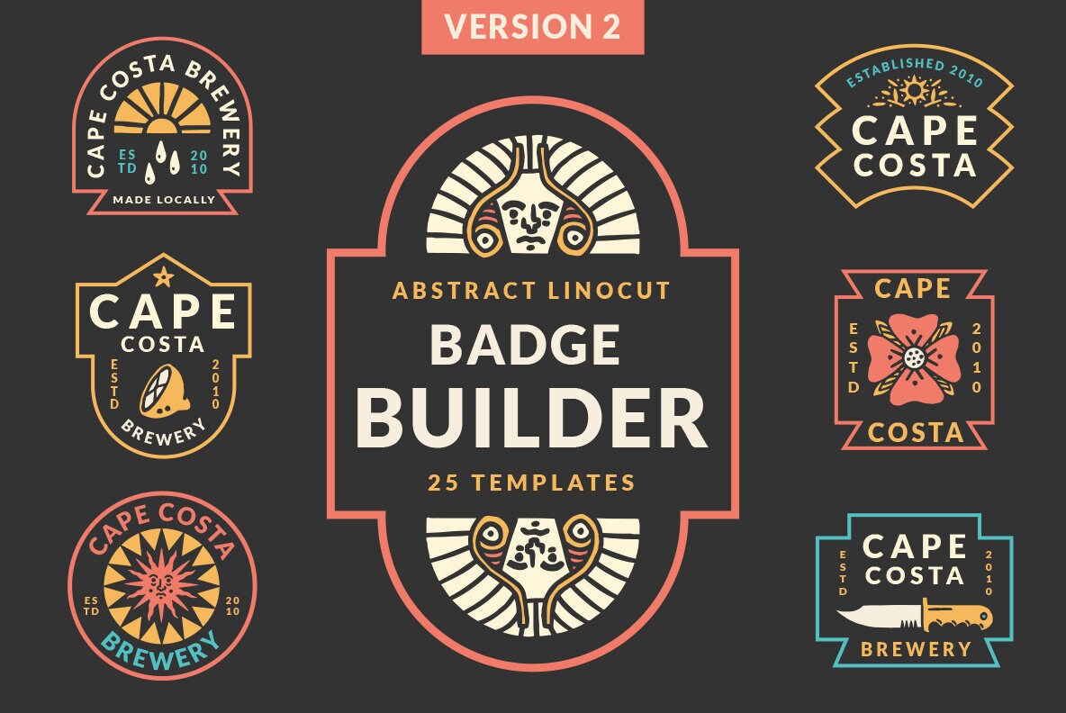 Premade Badge Design V2, Instant Download Simple Badge, Text Badge ...