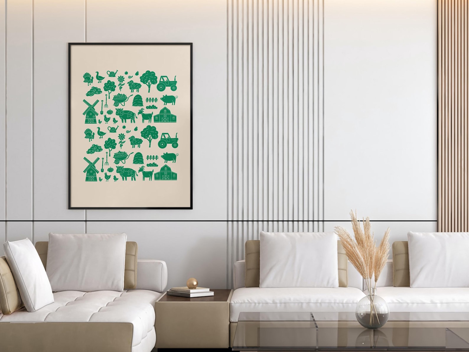 Farm Life Linocut Bundle, Farm Animal Clipart Bundle, Scrapbook Clipart ...