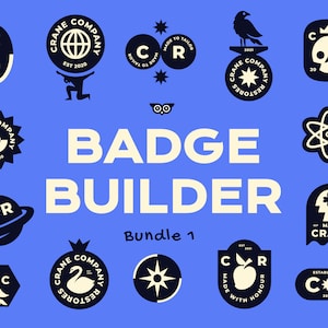 Badge Builder Bundle 1 | Instant Download | Simple Vector | Text ...