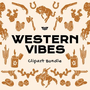 Western Vibes Clipart Bundle, Handrawn Linocut Cowboy PNG, Cowgirl SVG ...