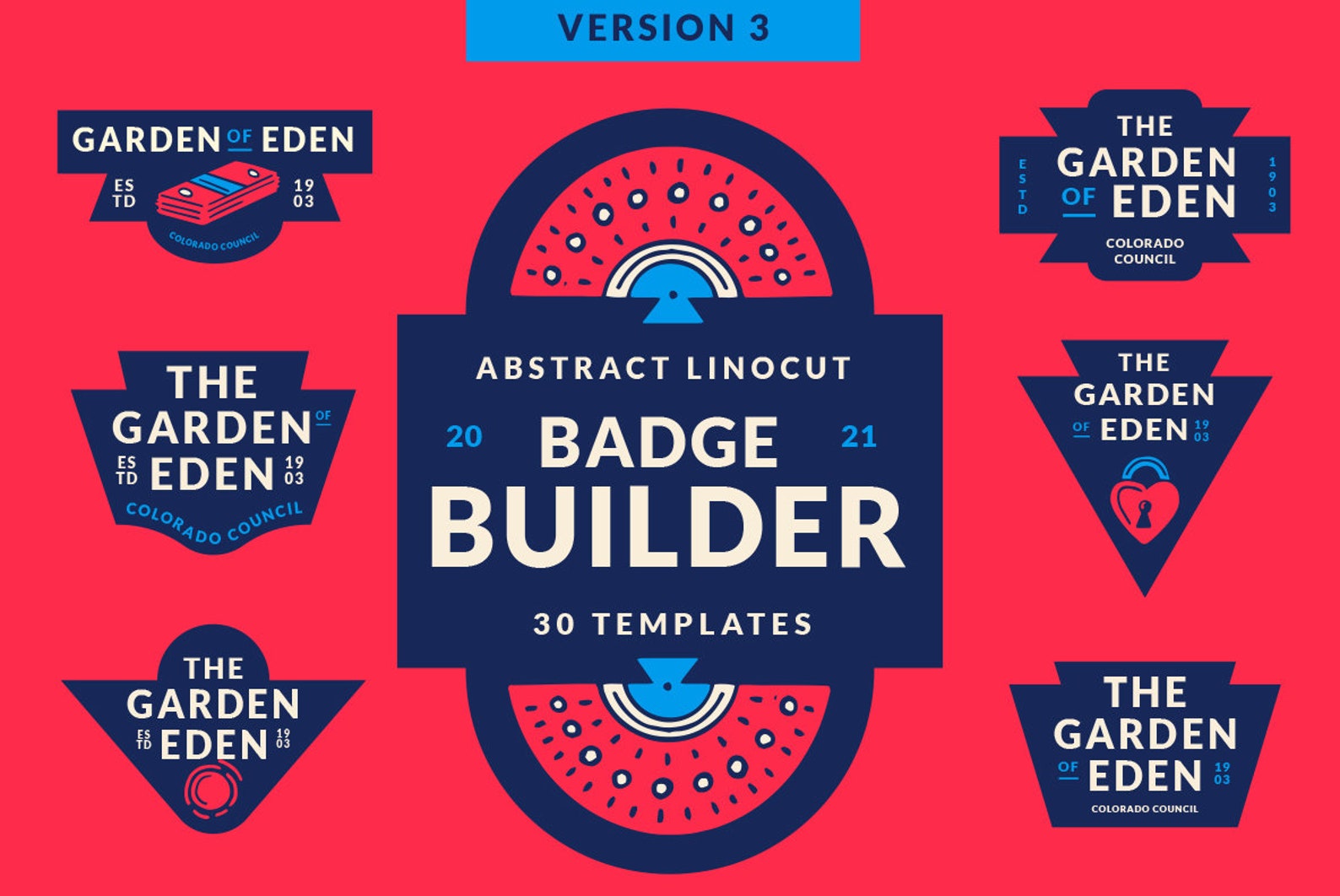 Premade Badge Design V3, Instant Download Simple Badge, Text Badge ...