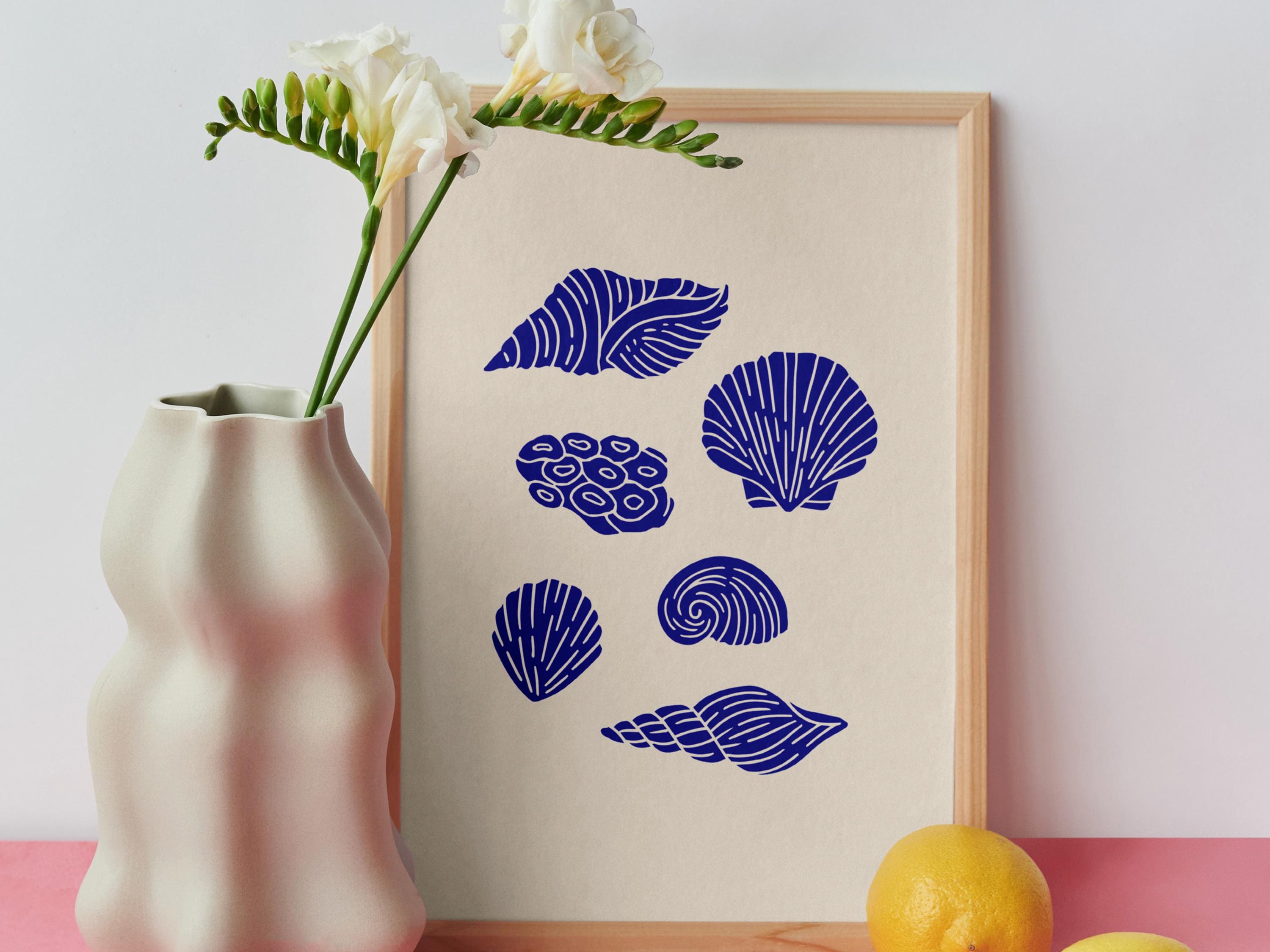 Under the Sea Linocut Clipart, Ocean PNG Files, Vector Sea Creatures ...