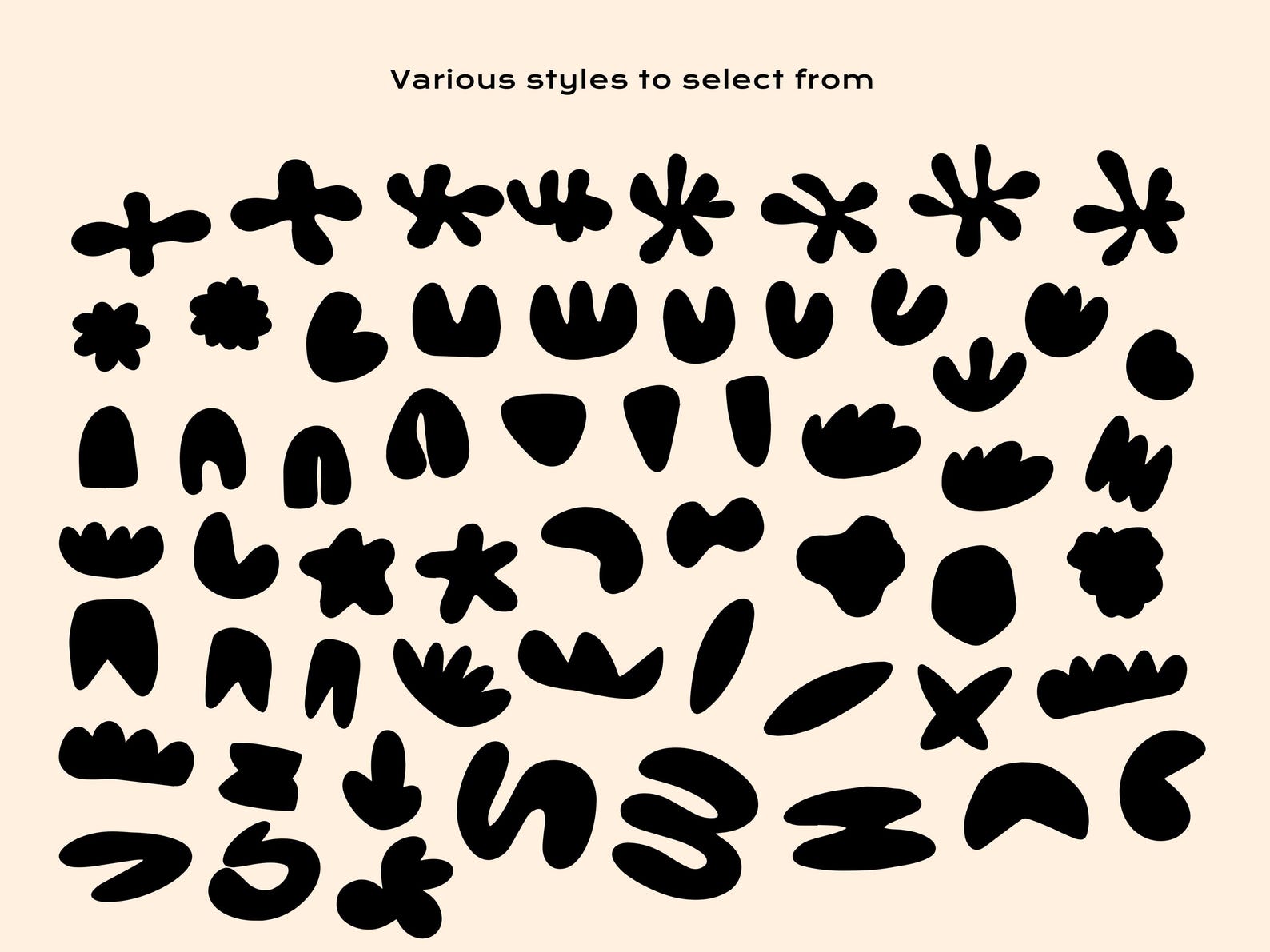 Ultimate Shapes Clipart Bundle, Handrawn Abstract Shape, SVG Clipart ...