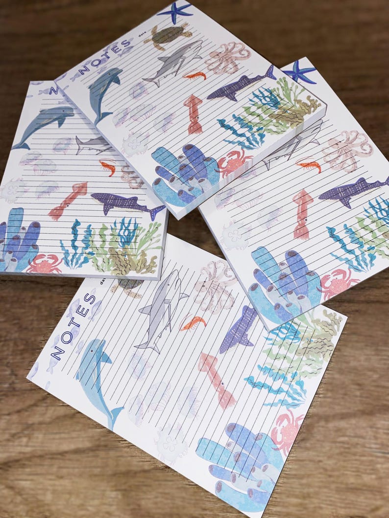 Ocean Themed Notepad - Etsy