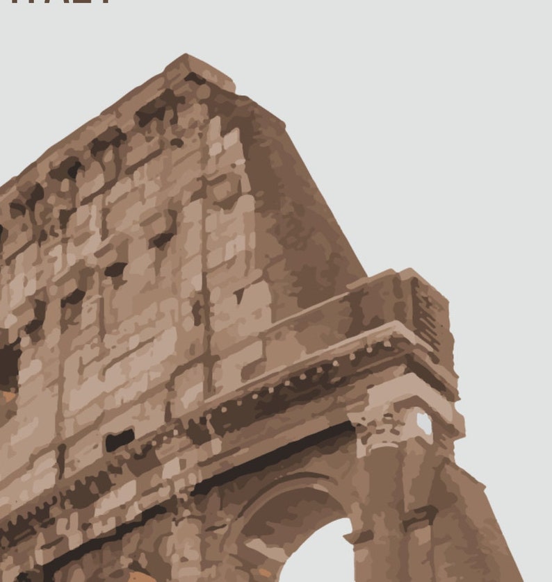 Rome Italy Retro Travel Poster Printable - Etsy