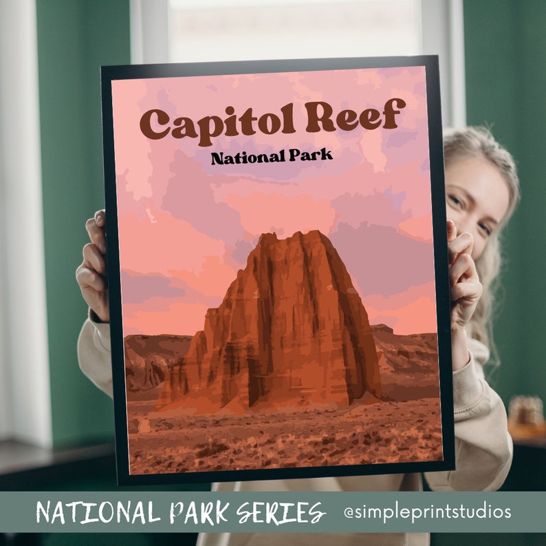 UTAH NATIONAL PARKS Mighty 5 Printable Travel Posters zion, Arches ...