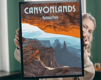 Canyonlands National Park Digital Printable Art File Landscape Landmark ...