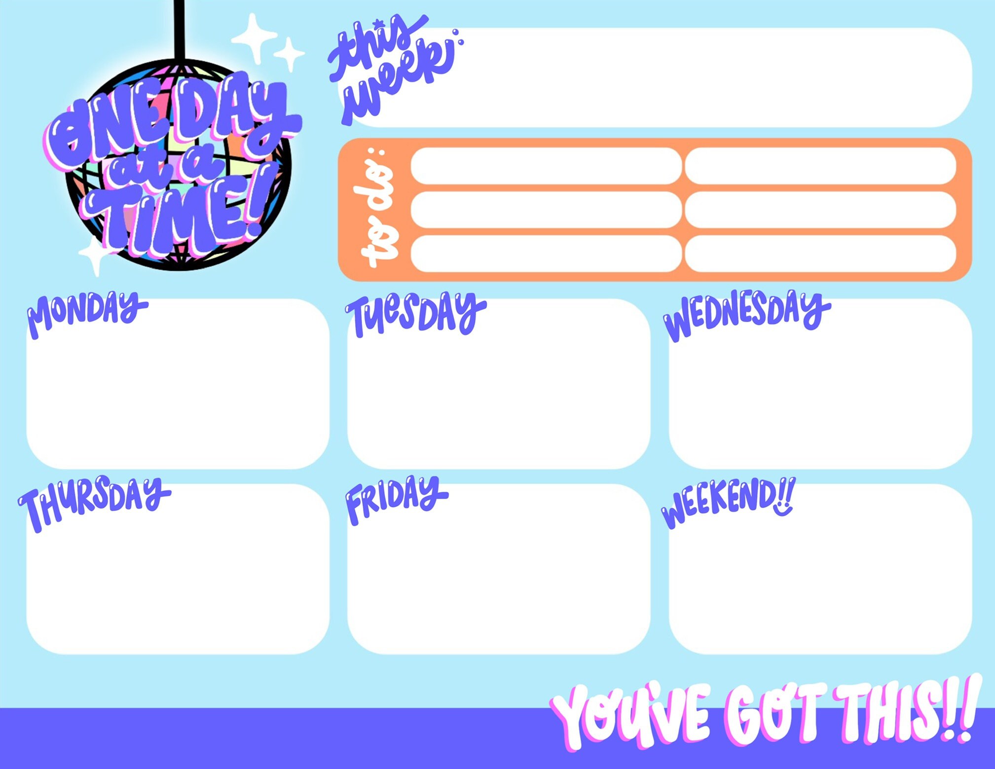 Printable Weekly Calendar To-do Template Use on Paper, in Notes App ...