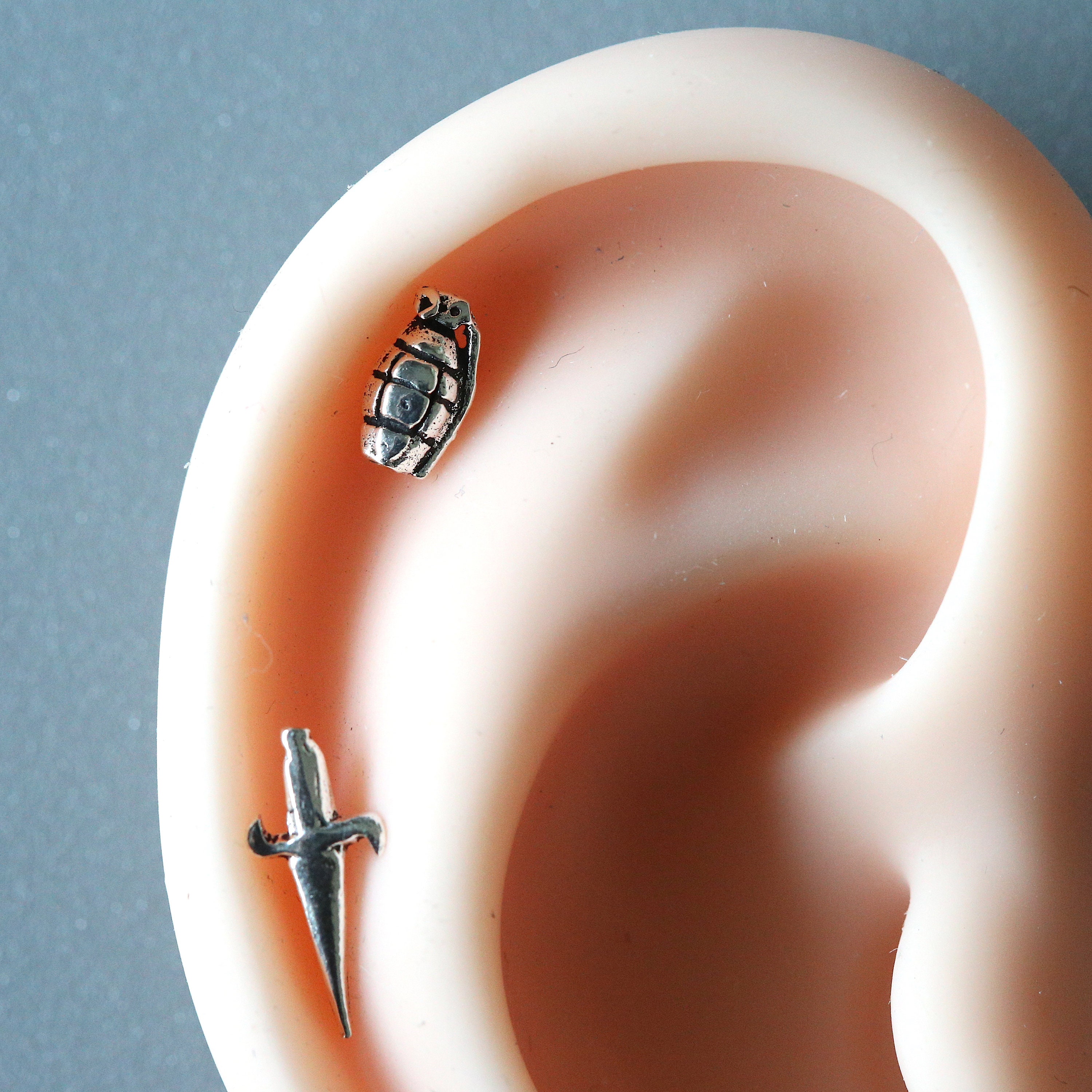 Dagger Ear Studs Silver Dagger Earrings Tiny Dagger Studs - Etsy UK