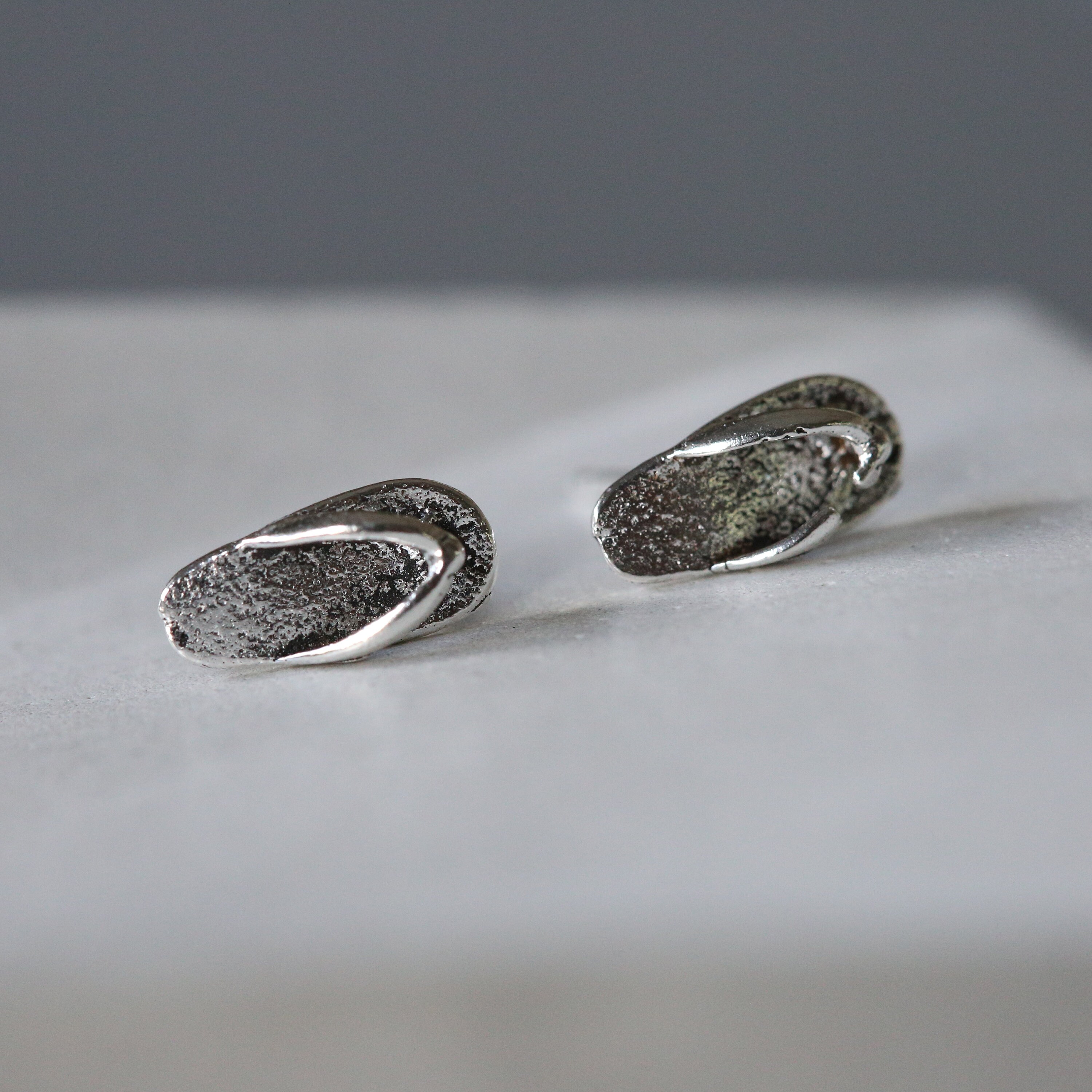Flip Flop Ear Studs Silver Flip Flop Earrings Slipper - Etsy