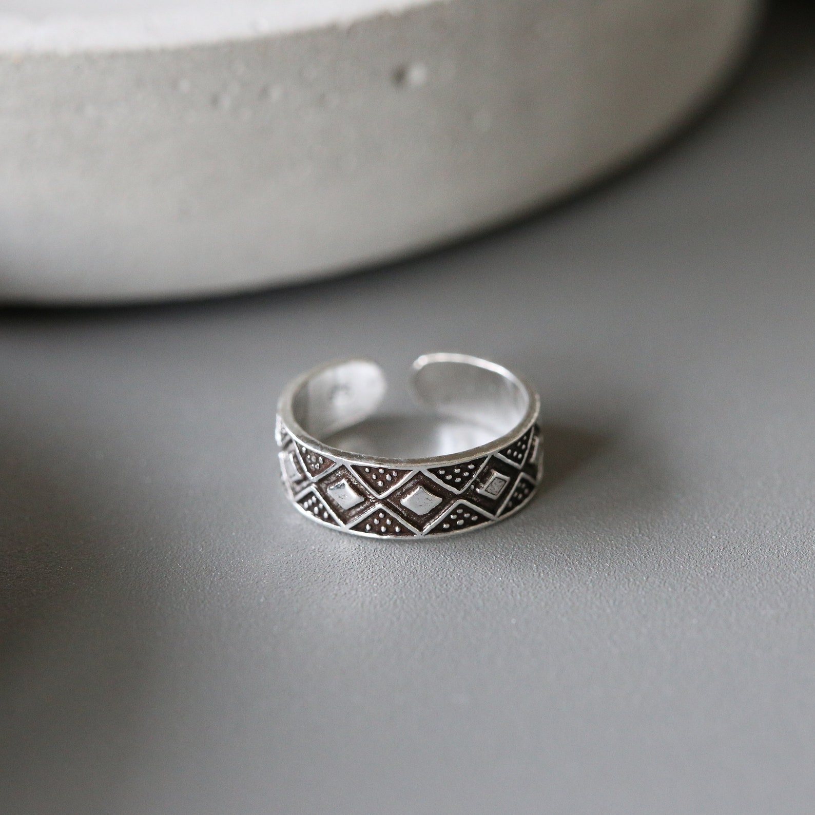 Anillo de punta de plata anillo de punta ajustable anillo ajustable ...