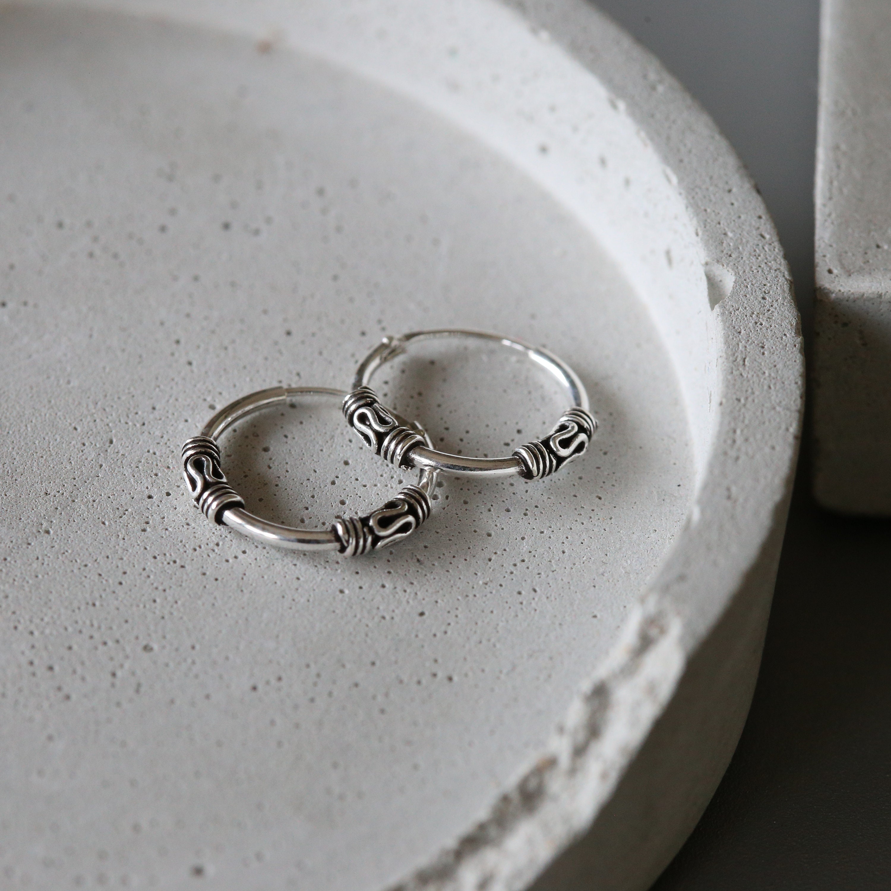 14mm Silver Bali Hoops Bali Hoops Sterling Silver 925 - Etsy UK