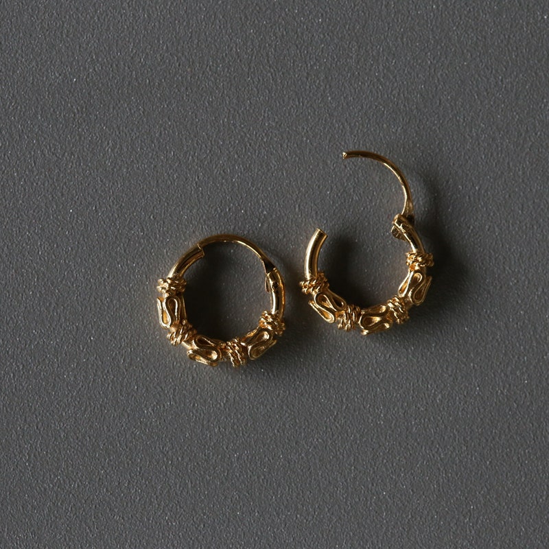 Mini Bali Hoop Earrings - Etsy UK