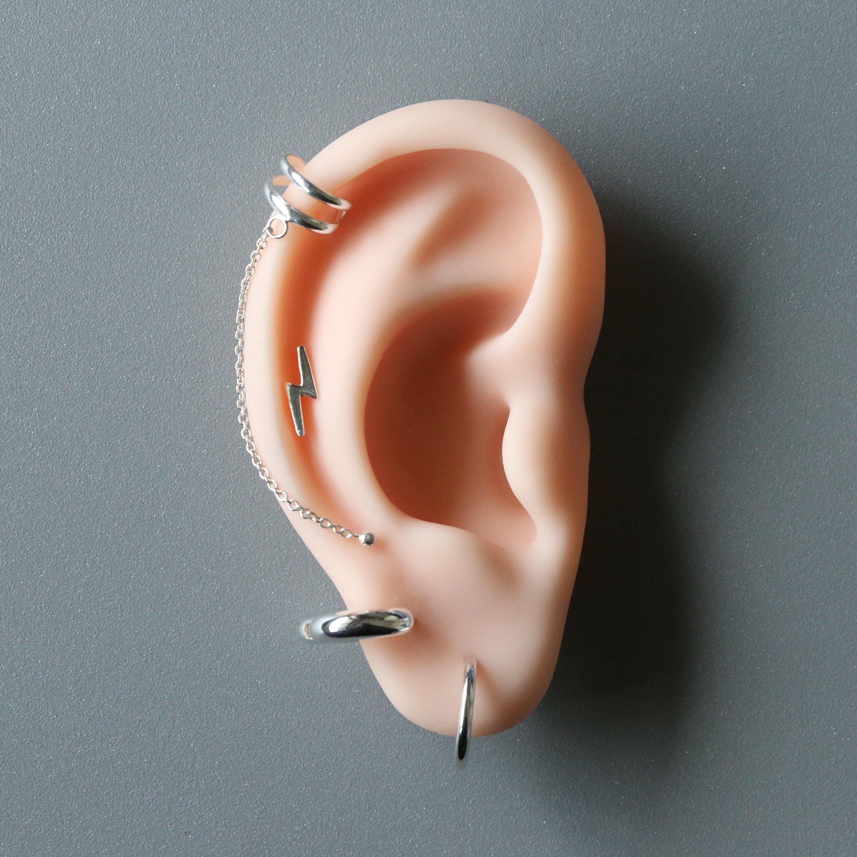 Lightning Bolt Ear Studs Silver Lightning Bolt Earrings - Etsy UK