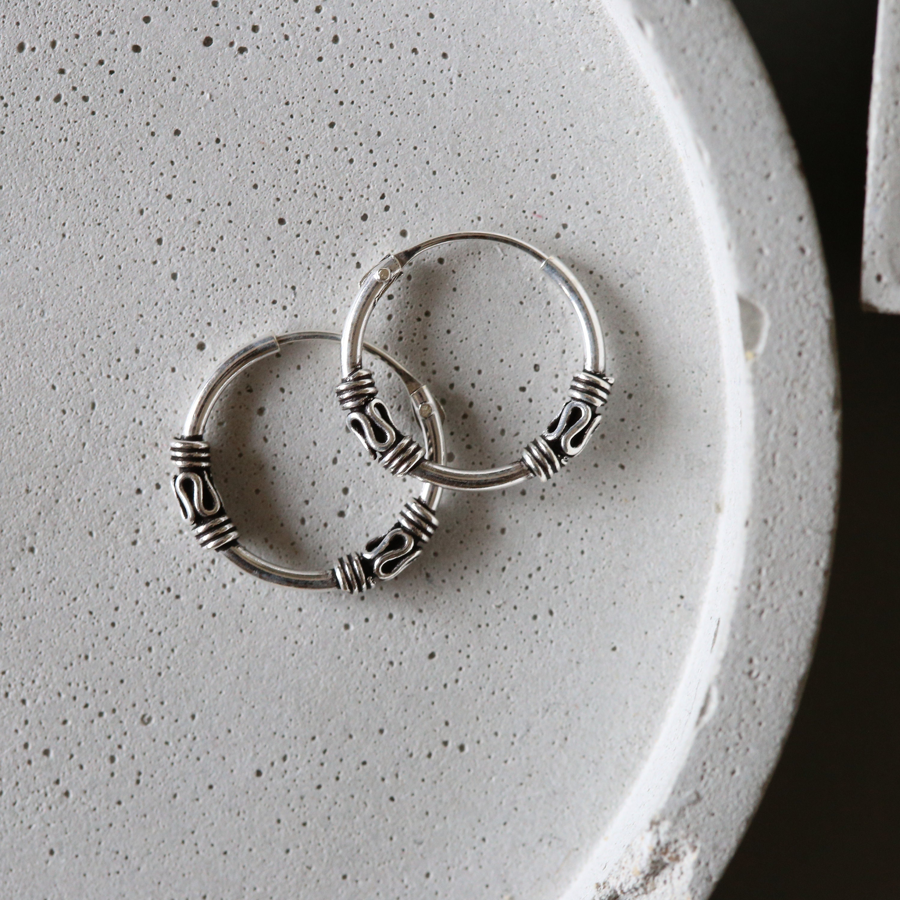 14mm Silver Bali Hoops Bali Hoops Sterling Silver 925 - Etsy UK