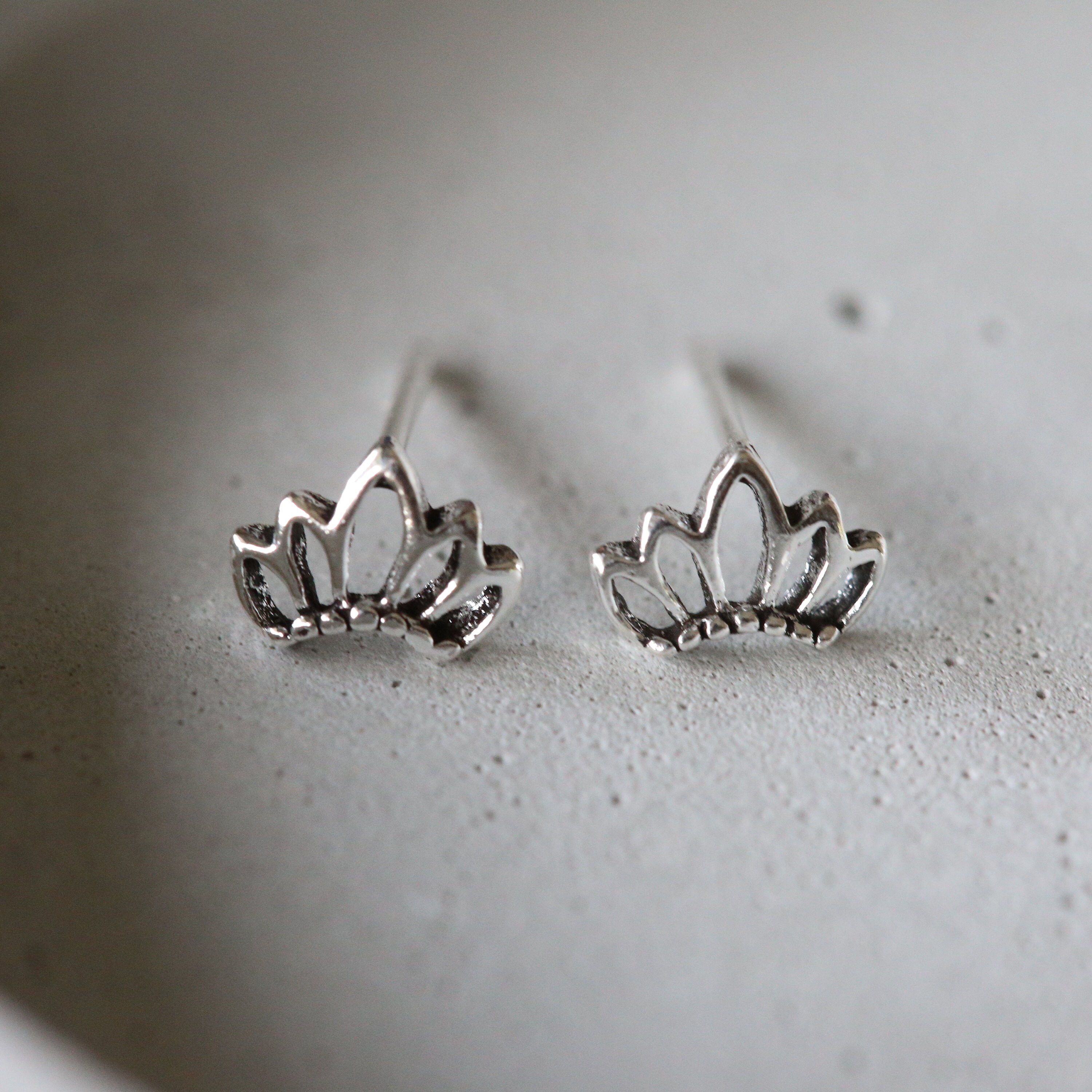 Lotus Flower Studs Silver Lotus Flower Ear Studs Good Luck - Etsy