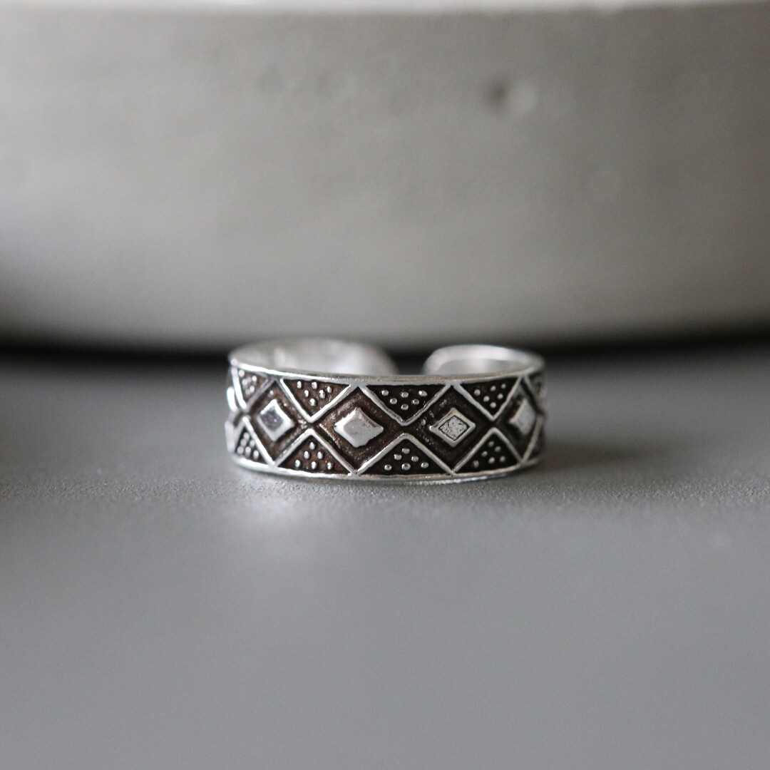 Anillo de punta de plata anillo de punta ajustable anillo ajustable ...