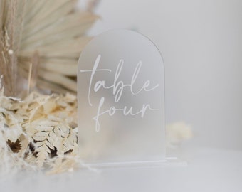 Acrylic Table Numbers, Arch Table Numbers, Wedding Table Numbers ...