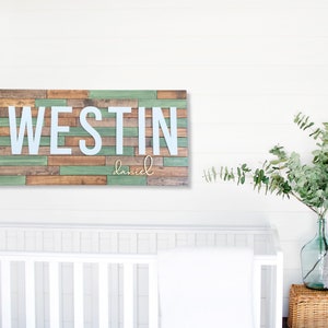 Baby Boy Nursery Sign, Baby Boy Nursery Name Sign, Baby Name Sign ...