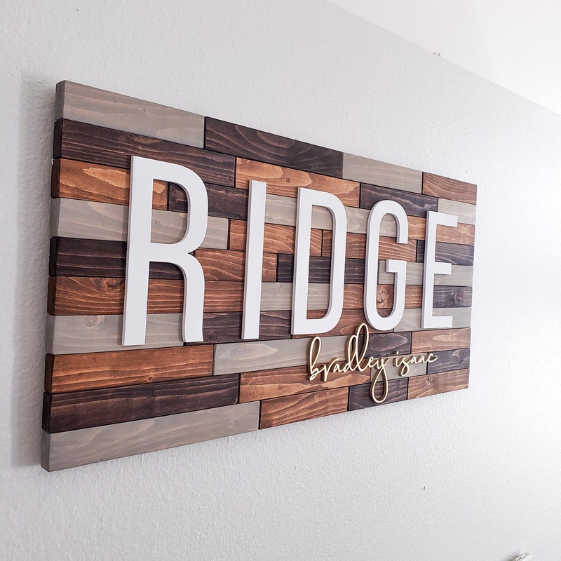 Wooden Name Signs - Etsy
