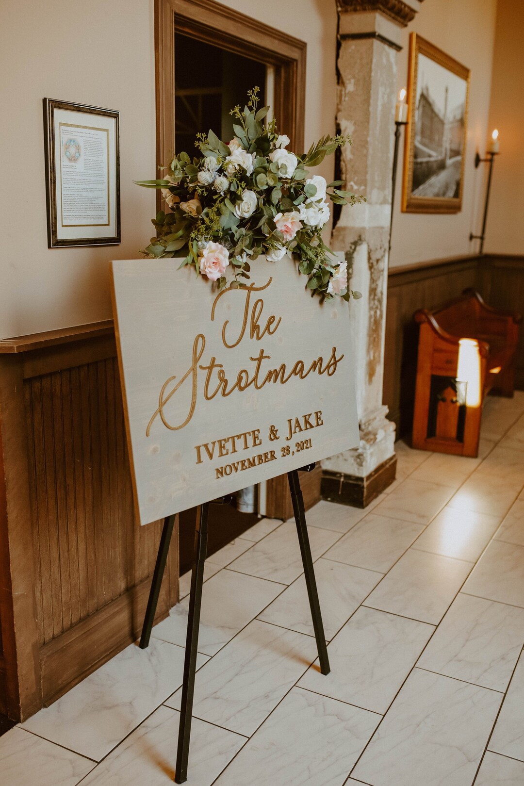 Wooden wedding welcome sign, last name wedding sign, wedding entrance ...