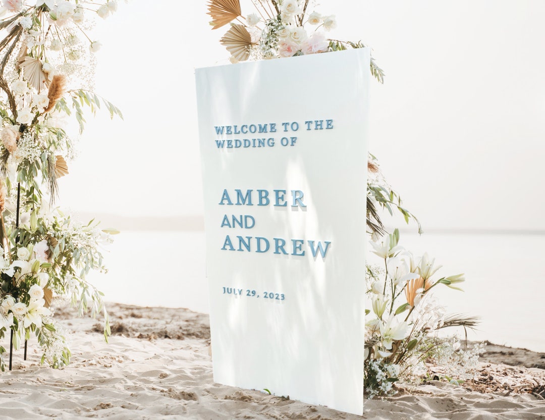 Wooden Wedding Sign With Stand, Monochrome Wedding Sign, Wedding ...